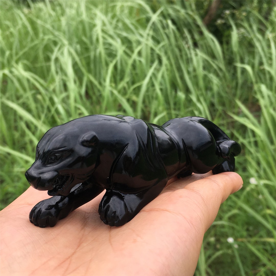 1PC Natural Obsidian Leopard,quartz Crystal Leopard,crystal Carving ...