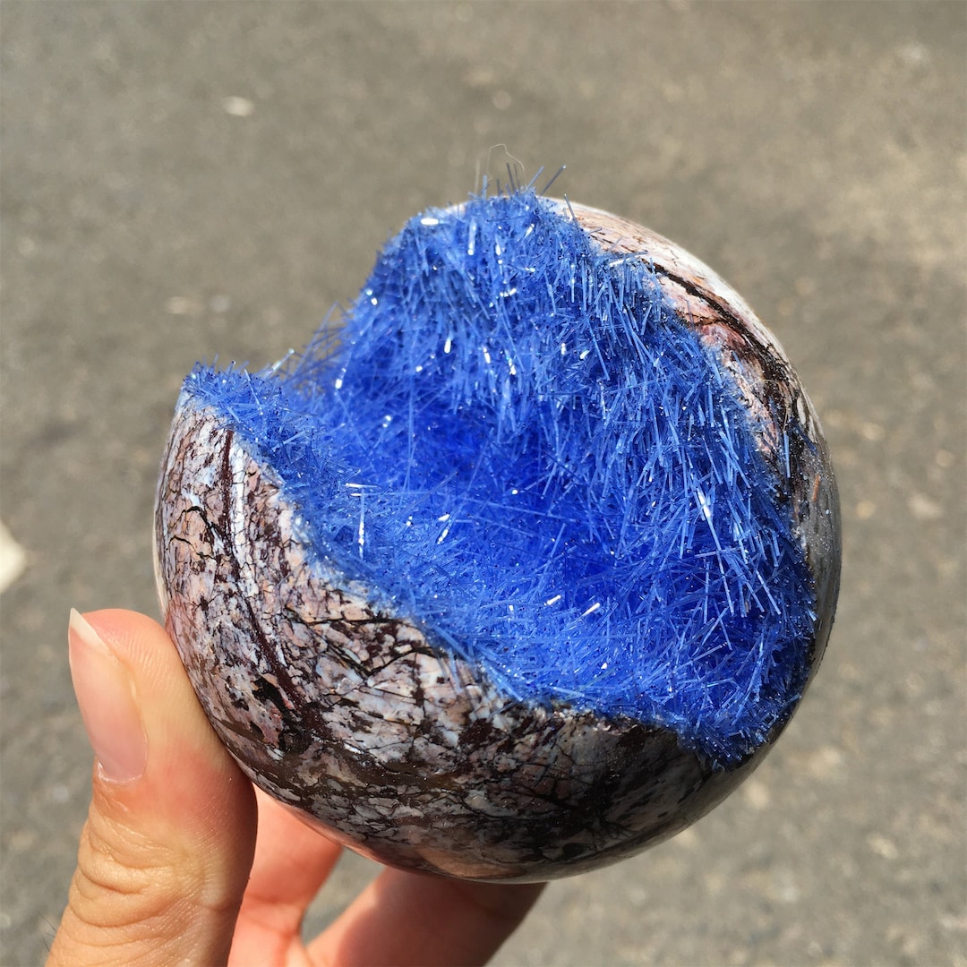 Chessylite Blue Linarite Ball,goethite Sphere,needle Ironstone ...
