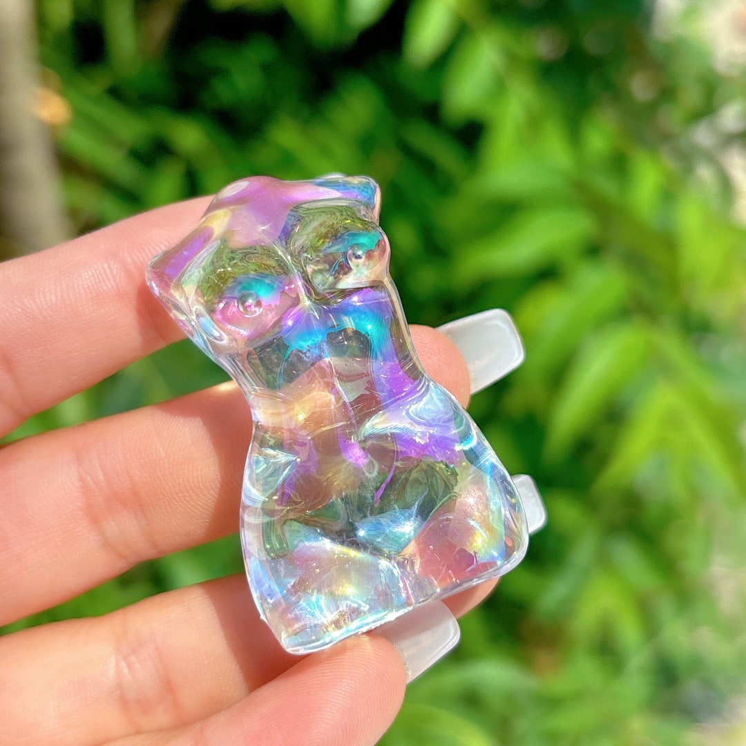 2'+ Titanium Rainbow Goddess,quartz Model,female Model,home Decoration ...