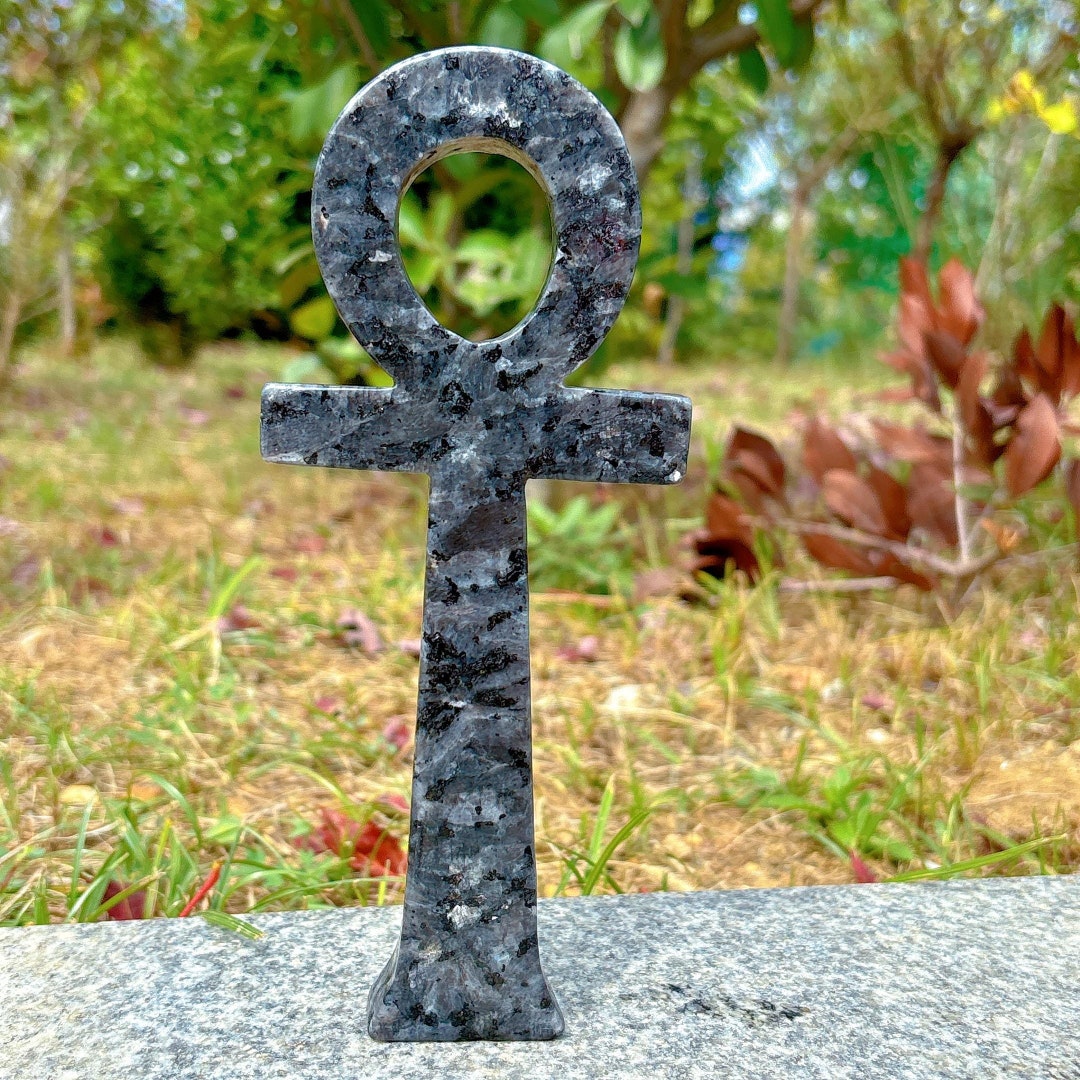 7.8 Natural Yooperlite Ankh,quartz Crystal Ankh,crystal Carved,home ...
