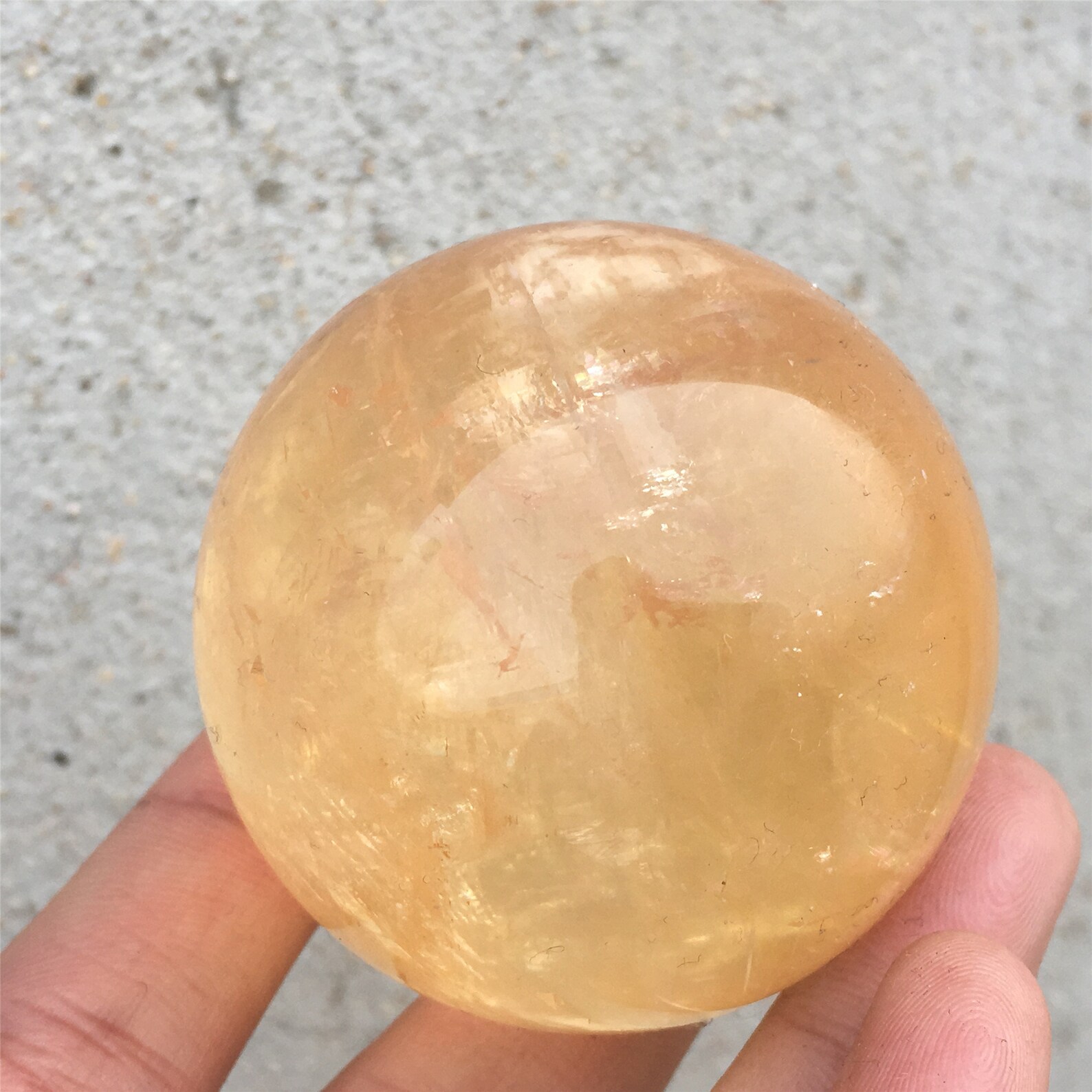 1pc Natural Yellow Iceland Spar Quartz Crystal Spherecalcite - Etsy