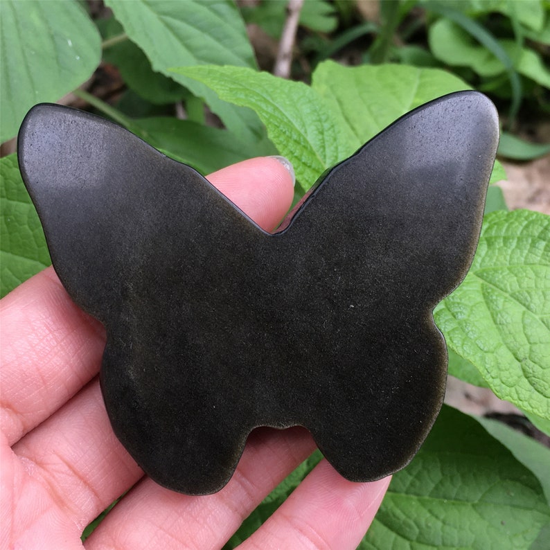 1PC Natural Golden Obsidian Butterflyquartz Butterflycrystal | Etsy