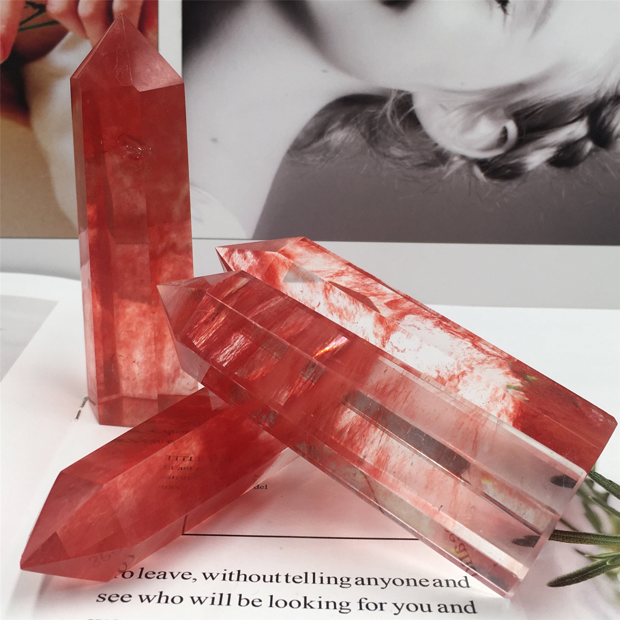 1PC Red Smelting Quartz Crystal Obeliskquartz Crystal - Etsy Australia