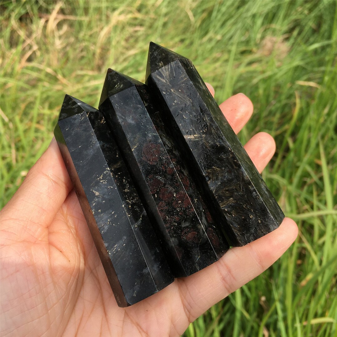 70g+ Natural Astrophyllite Obelisk,quartz Crystal Tower,crystal Point ...