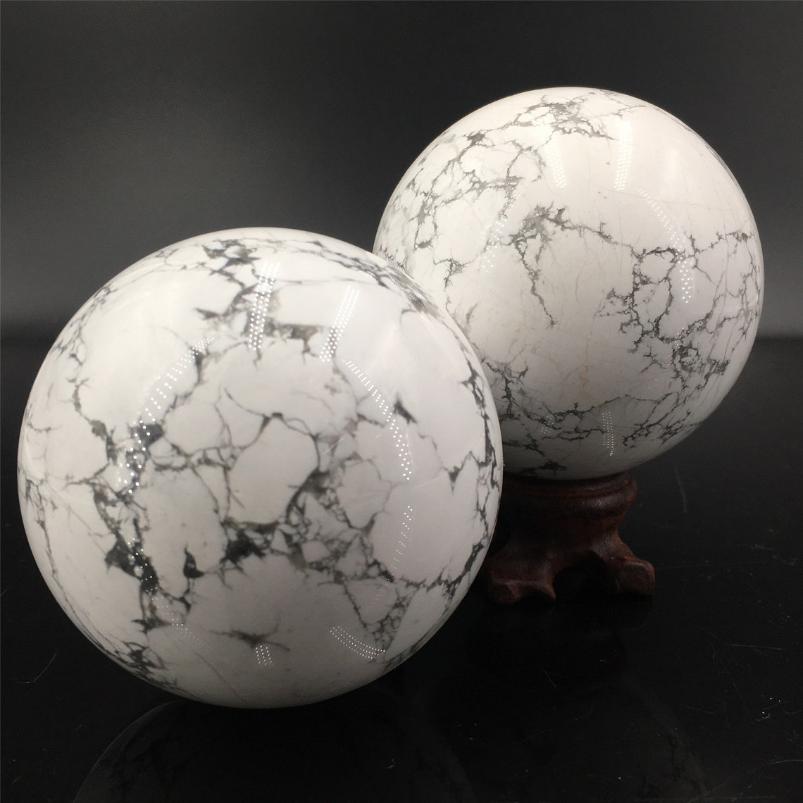 1PC 60mm Natural Howlite Quartz Crystal Sphere Crystal - Etsy
