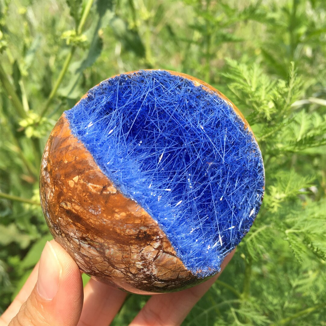 Chessylite Blue Linarite Ball,goethite Sphere,needle Ironstone ...