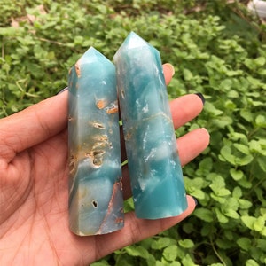 1PC Natural Amazonite Obelisk,quartz Tower,crystal Point Wand,rock,home ...