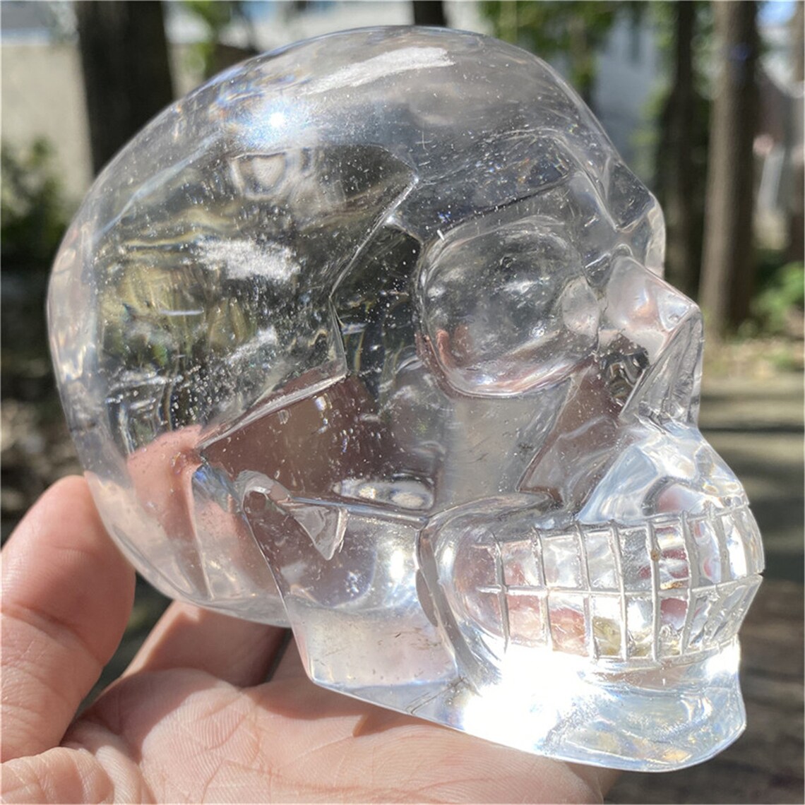 TOP Clear Melting Stone Quartz Crystal Skullhand - Etsy