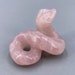 A 2'' Natural Rose Quartz Snake Skull Carved Crystal Skull Reiki ...