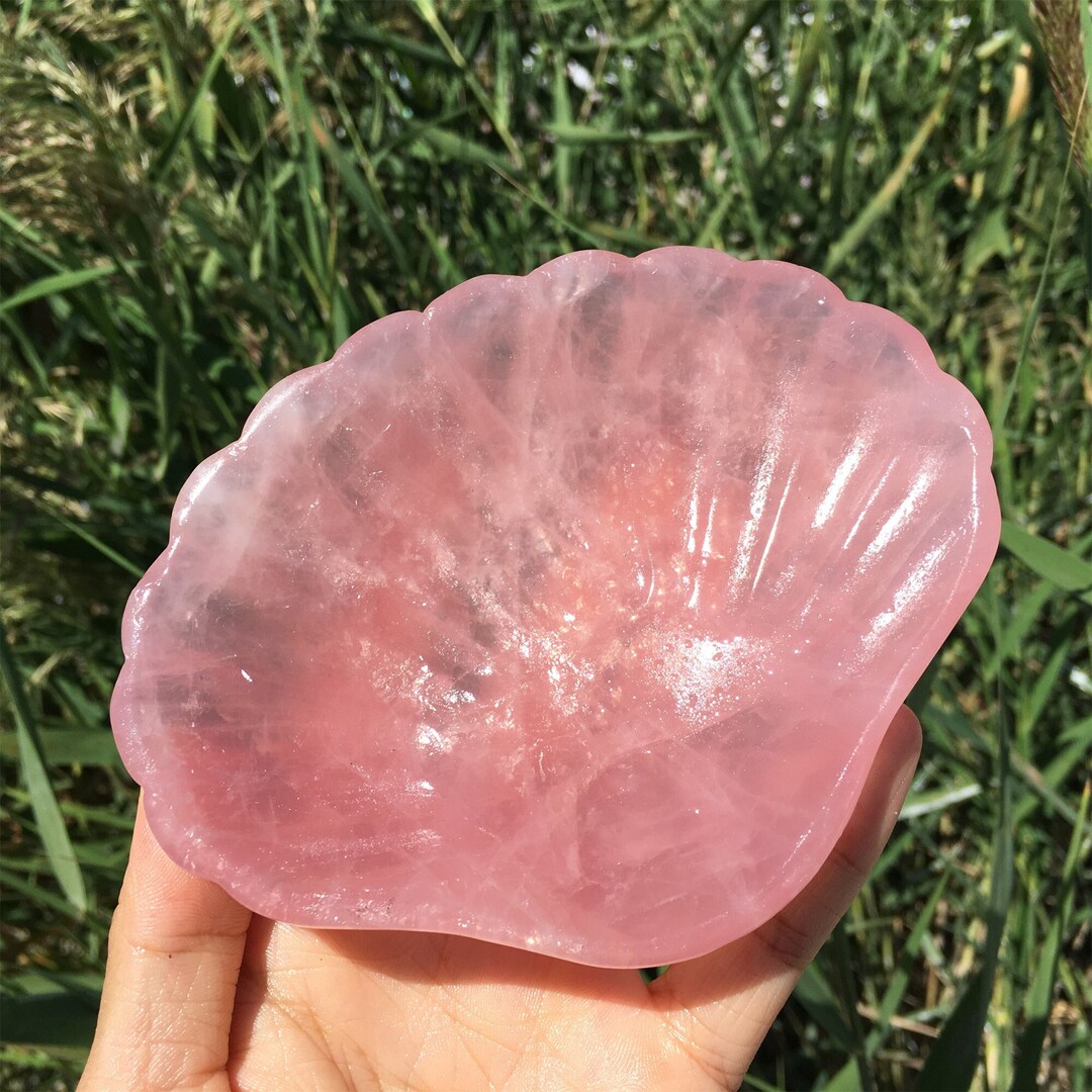 Natural Rose Quartz Shellquartz Crystal Shellmineral - Etsy