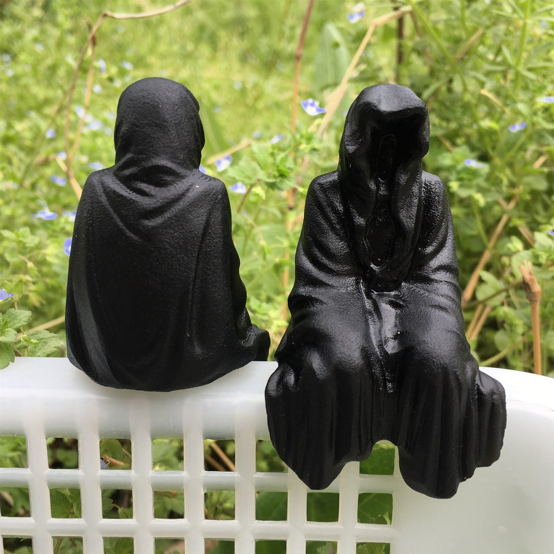 1PC Natural Obsidian Grim Reaper,quartz Skull,home Decoration,crystal ...