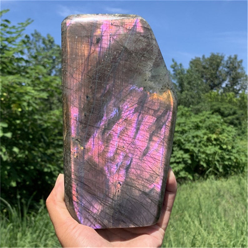 A Natural Purple Labradorite Freeformhigh Flash Free - Etsy
