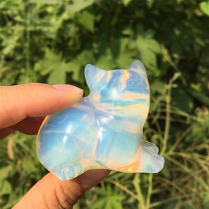 1PC Opalite Cat,quartz Crystal Cat,home Decoration,reiki Healing,rock ...
