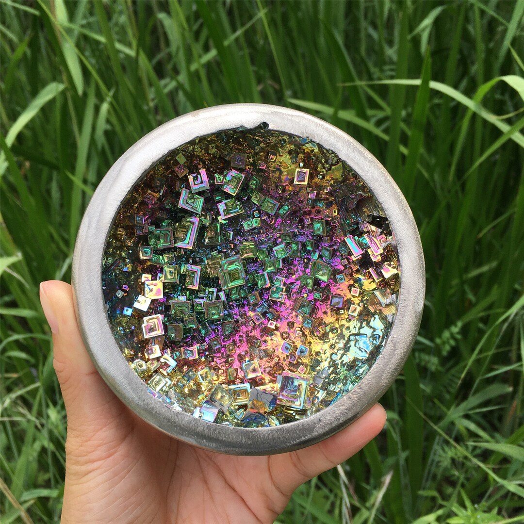 1PC Natural Bismuth Ore Bowl,quartz Crystal Specimen,mineral Specimen ...