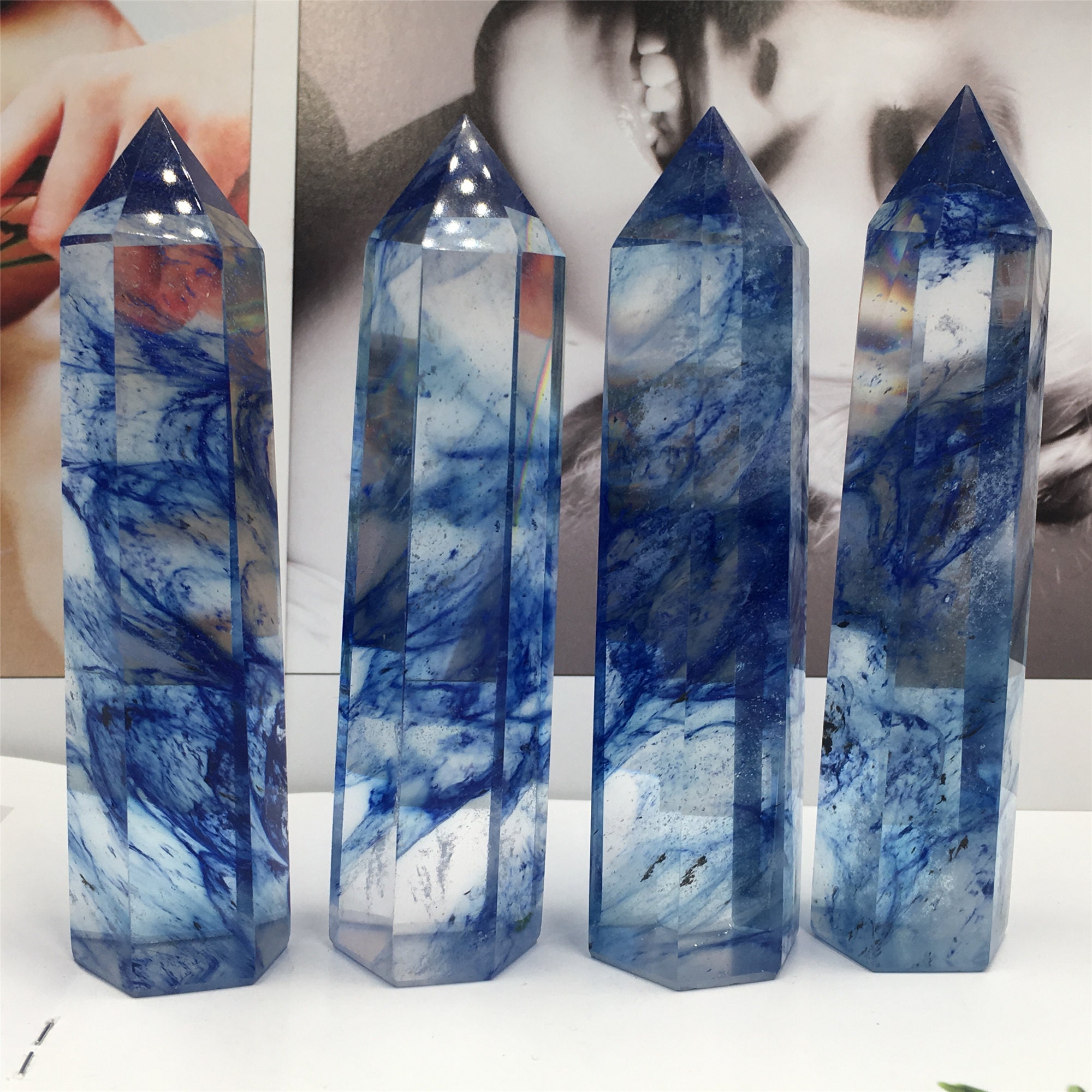 70g Blue Smelting Quartz Crystal ObeliskQuartz Crystal | Etsy