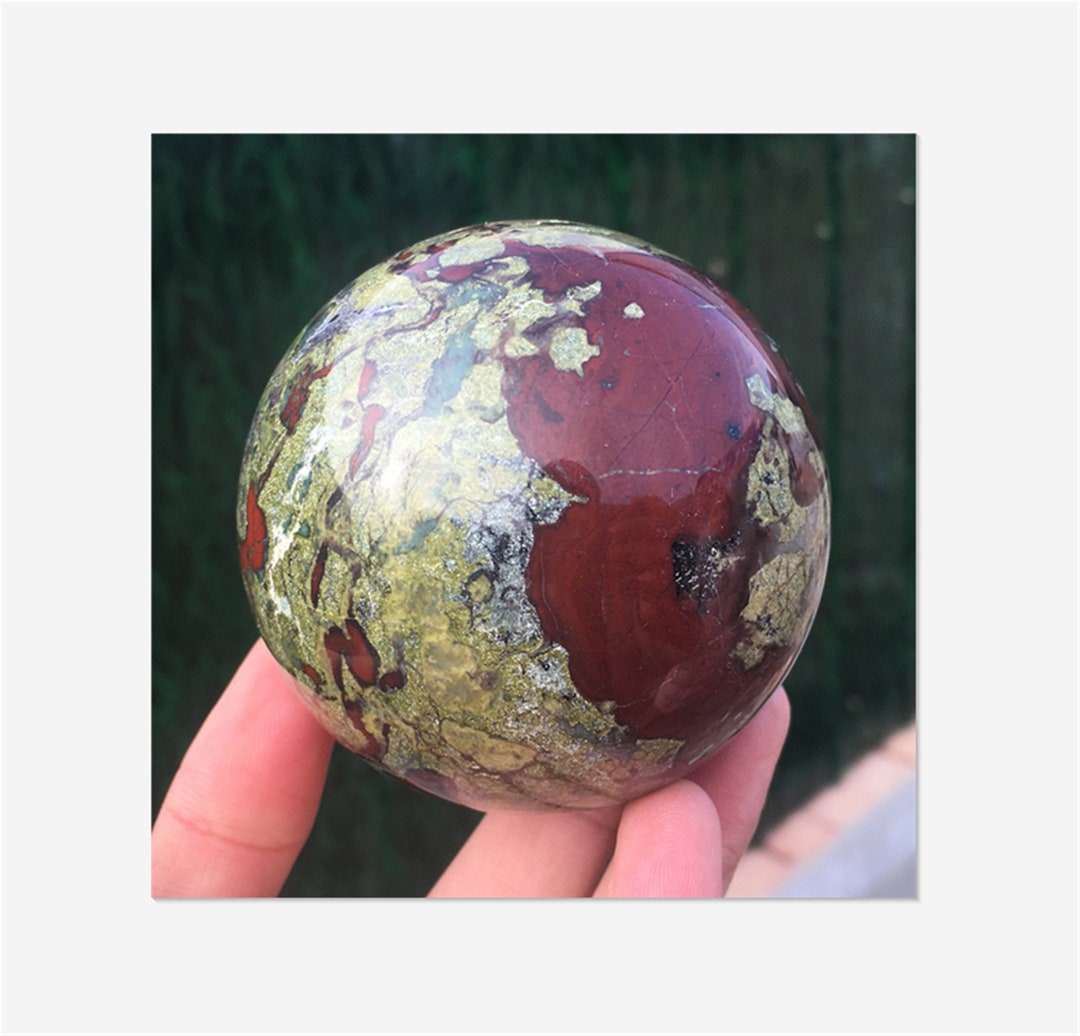 1pc 40mm+ Natural Dragon Blood Stone Quartz Sphere Crystal Ball,rock ...