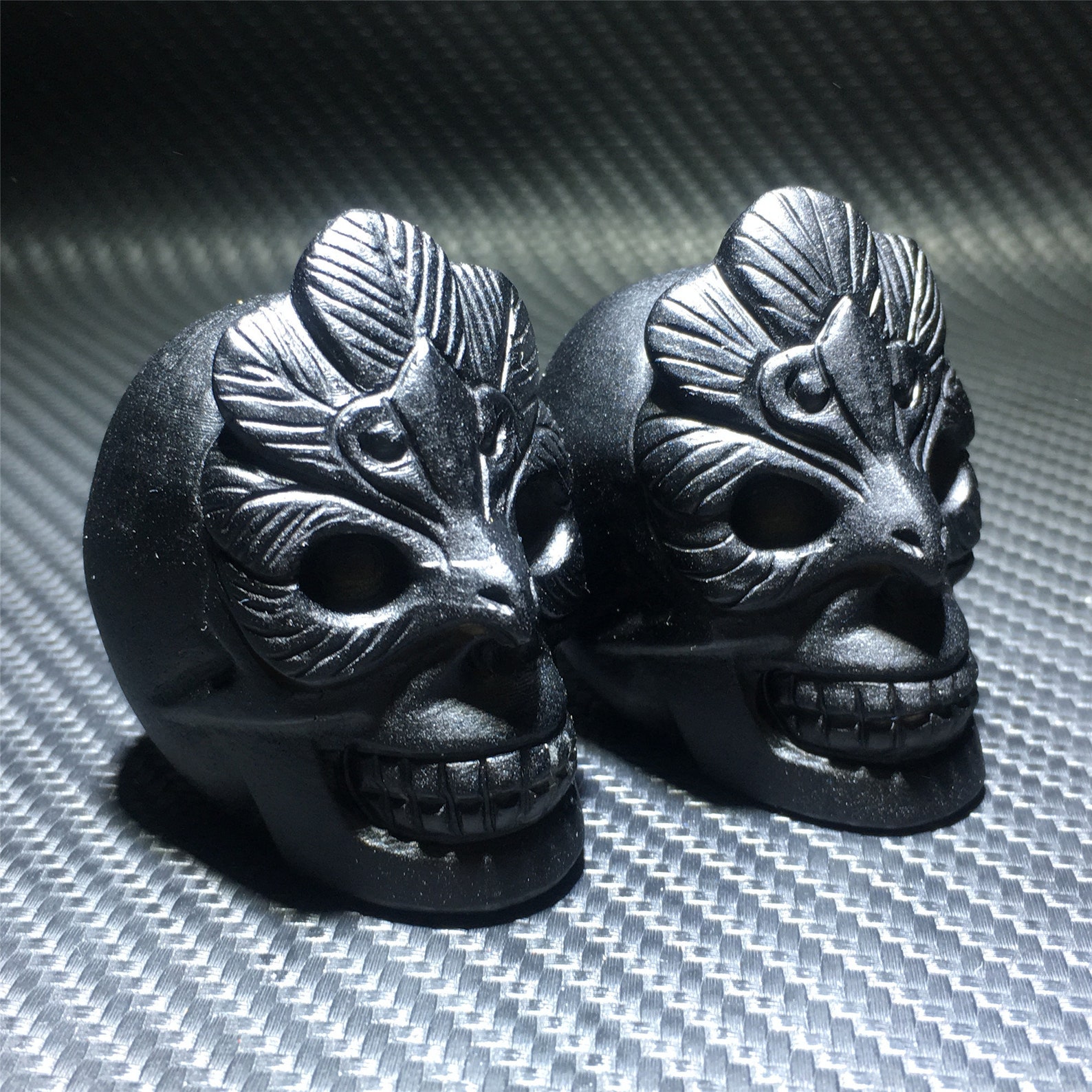 1PC Natural Obsidian Skullhand Carved Quartz Crystal Mask - Etsy