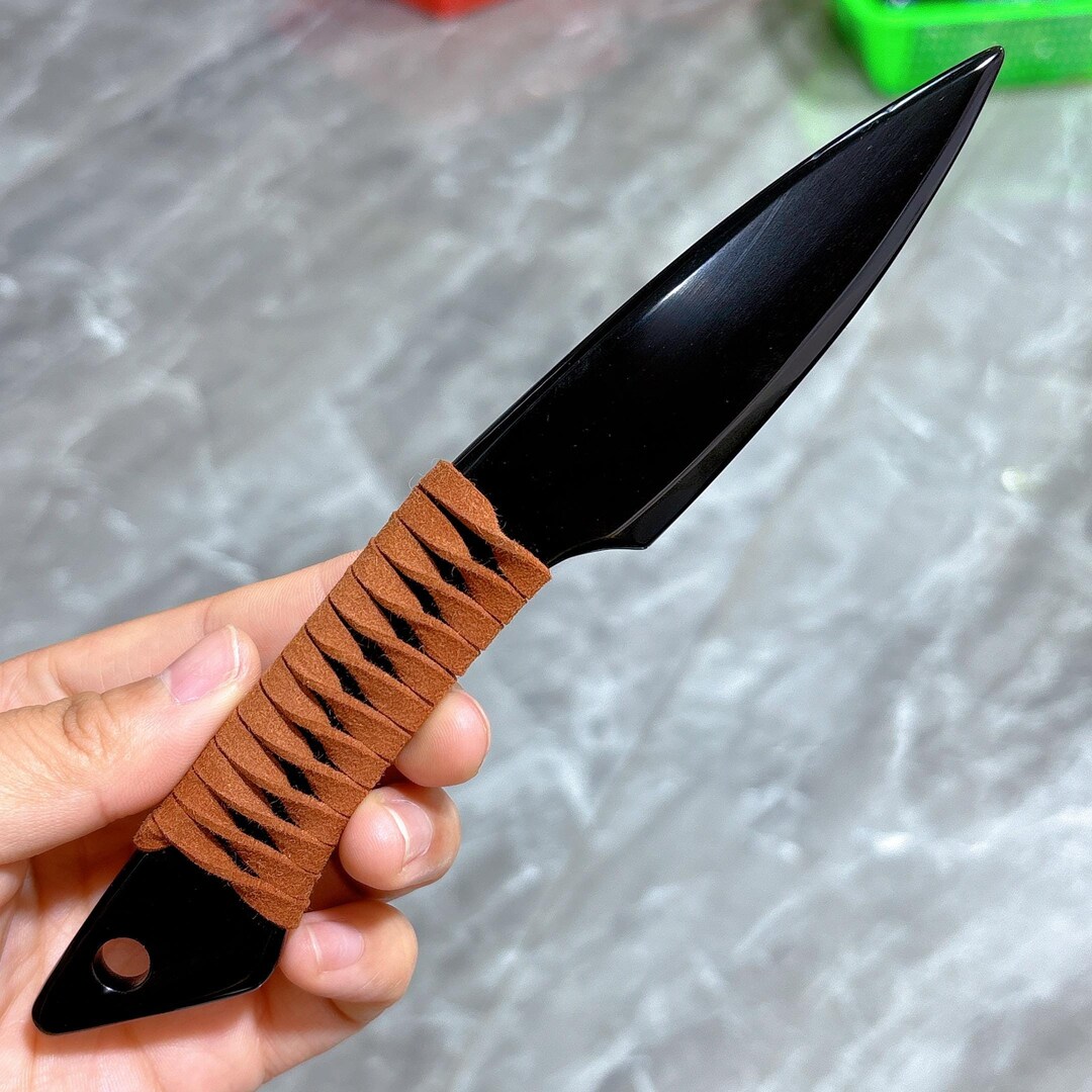 19,6 cm Natürliches Obsidianmesser, Kristall Handgeschnitztes Messer ...