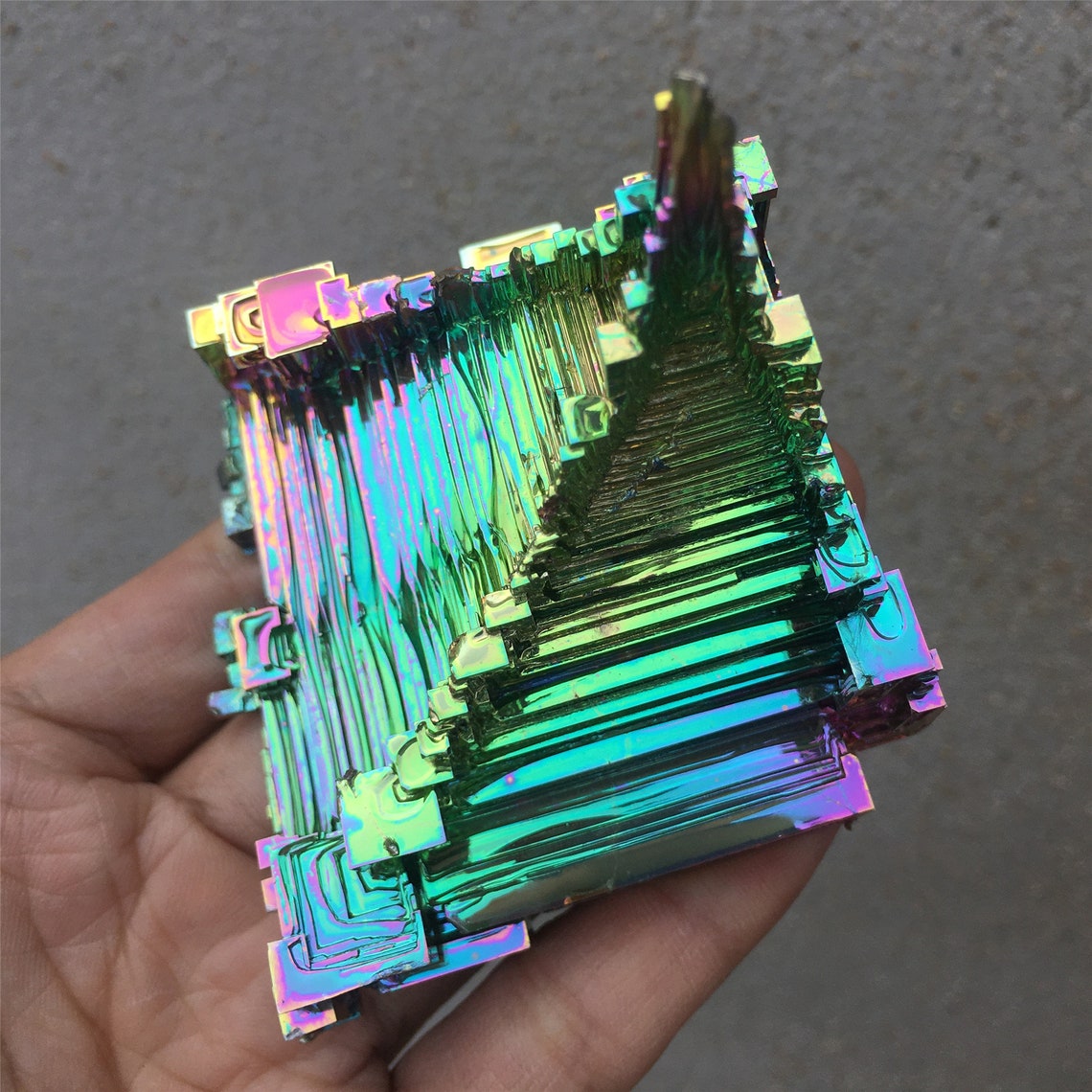 1pc Titanium Rainbow Bismuth ore Crystal Quartz mineral | Etsy