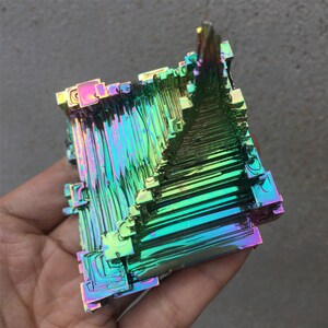 1pc Titanium Rainbow Bismuth Ore Crystal Quartz Mineral Point,tower ...