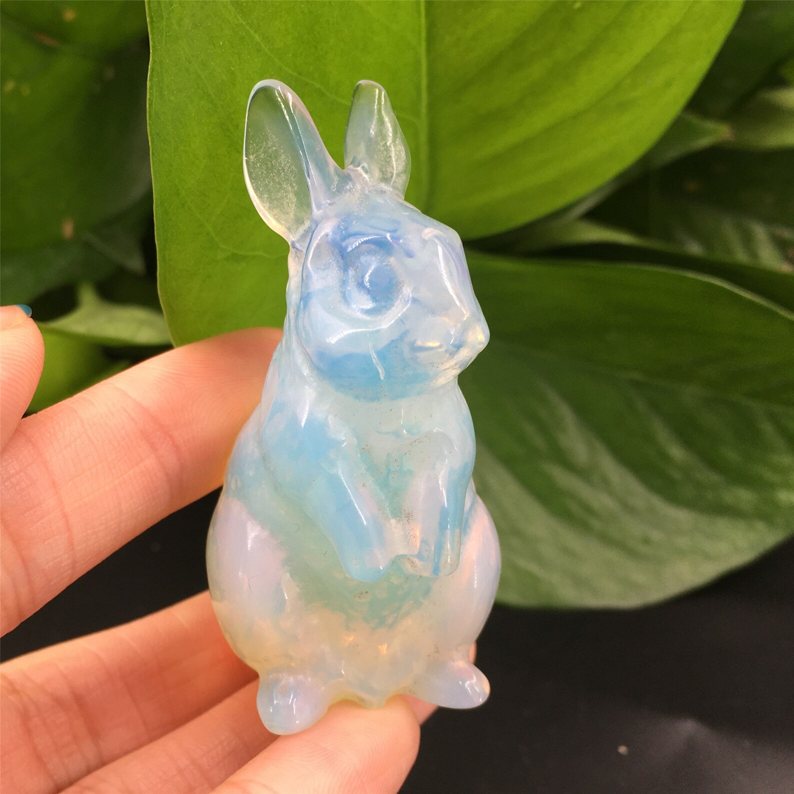1pc Hand carving Opalite RabbitQuartz Crystal rabbitMineral | Etsy