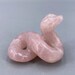 A 2'' Natural Rose Quartz Snake Skull Carved Crystal Skull Reiki ...