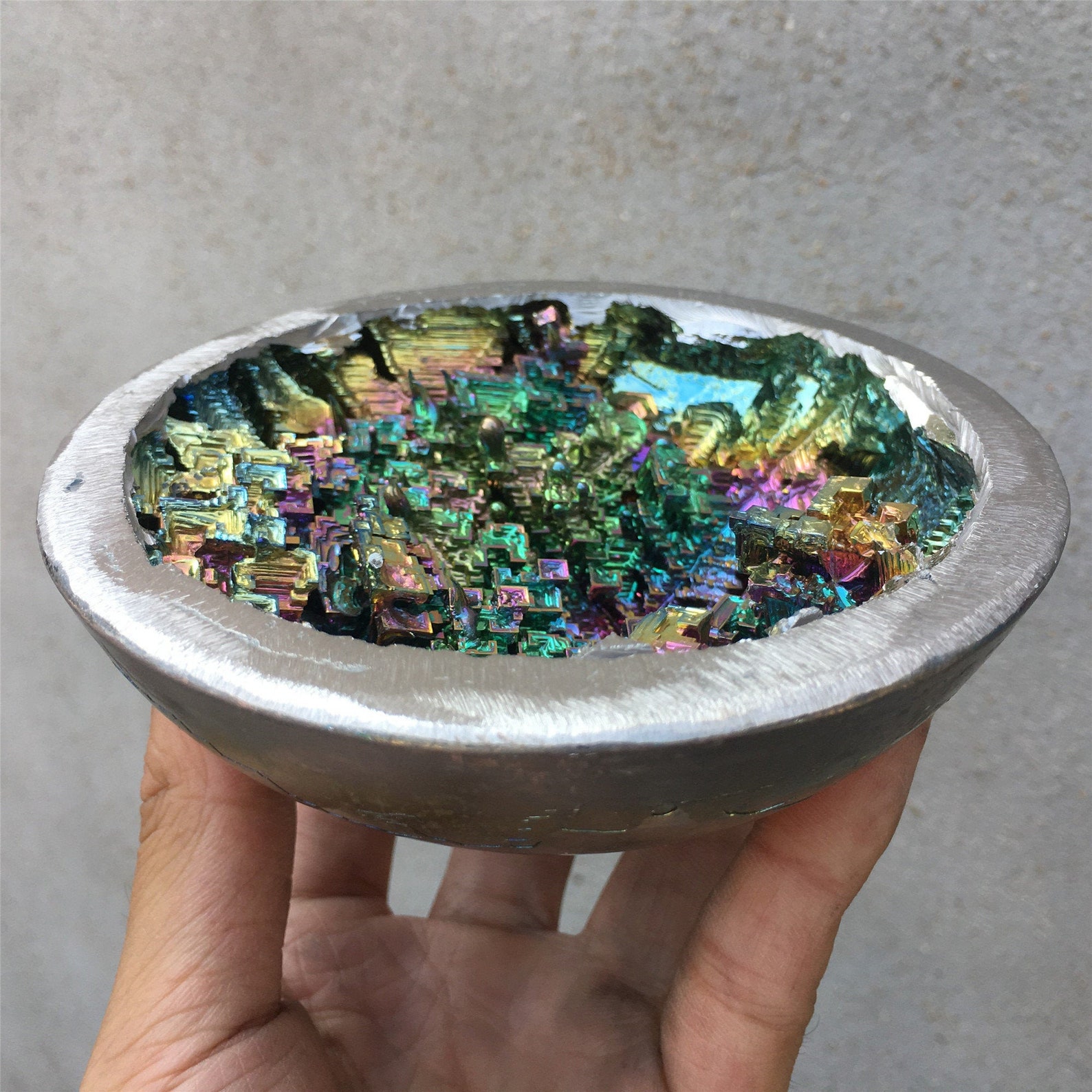 1PC Beautiful Bowl Rainbow Bismuth Specimencrystal Ore | Etsy