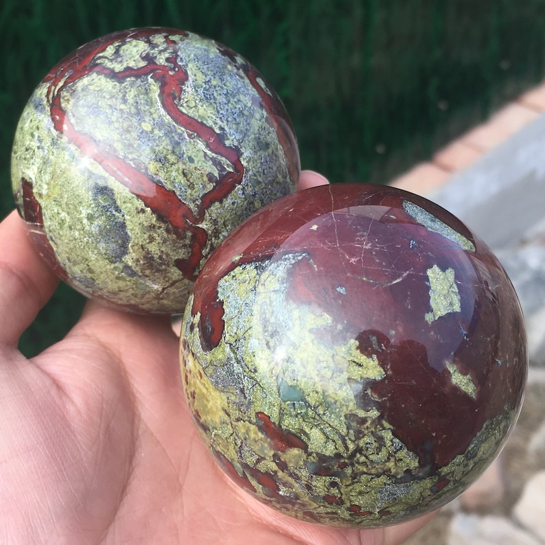 1pc 40mm Natural Dragon Blood Stone Quartz Sphere Crystal - Etsy