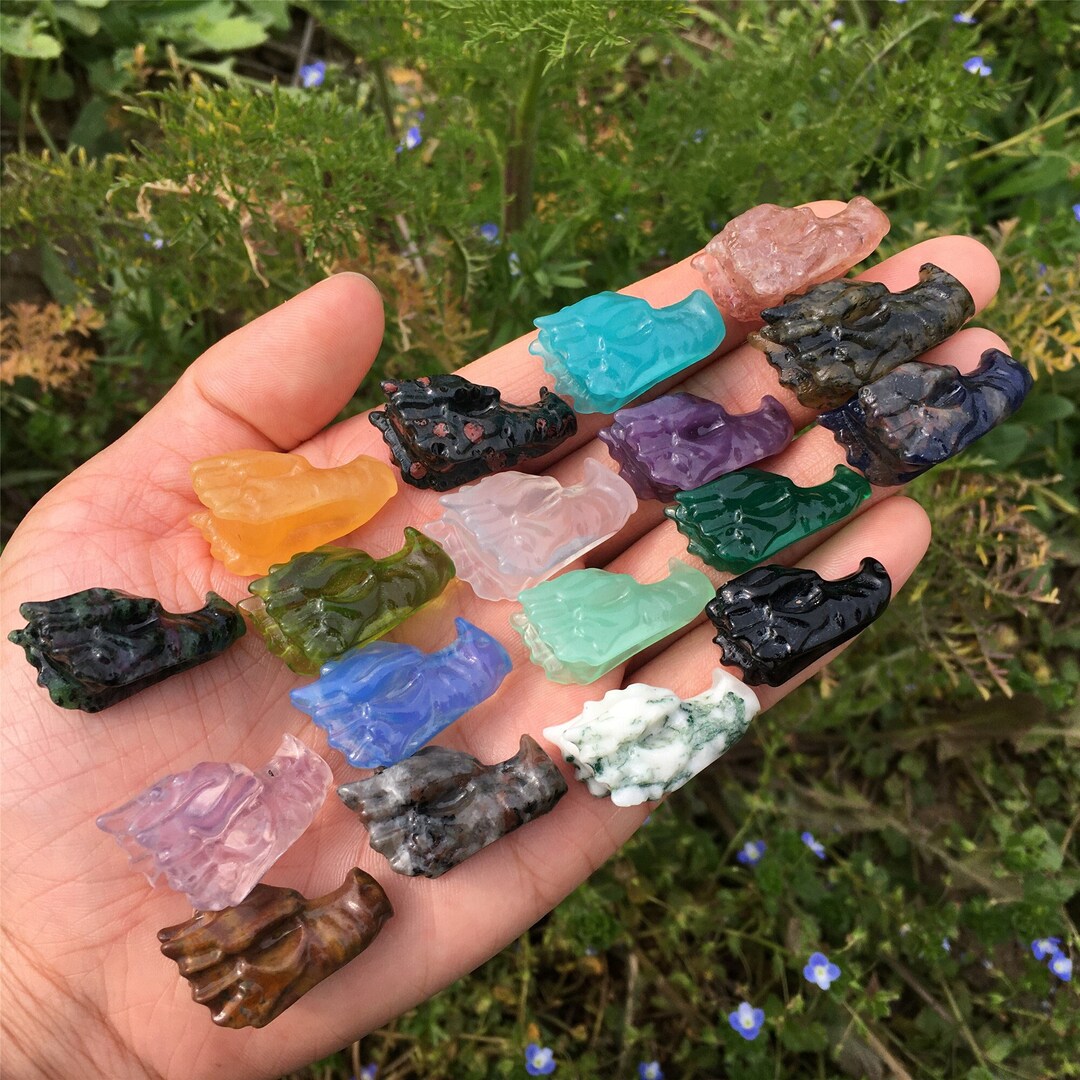 Natural Mix Quartz Dragon Head,quartz Crystal Dragon,mini Dragon Head ...