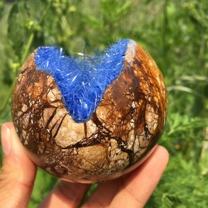 Chessylite Blue Linarite Ball,goethite Sphere,needle Ironstone ...