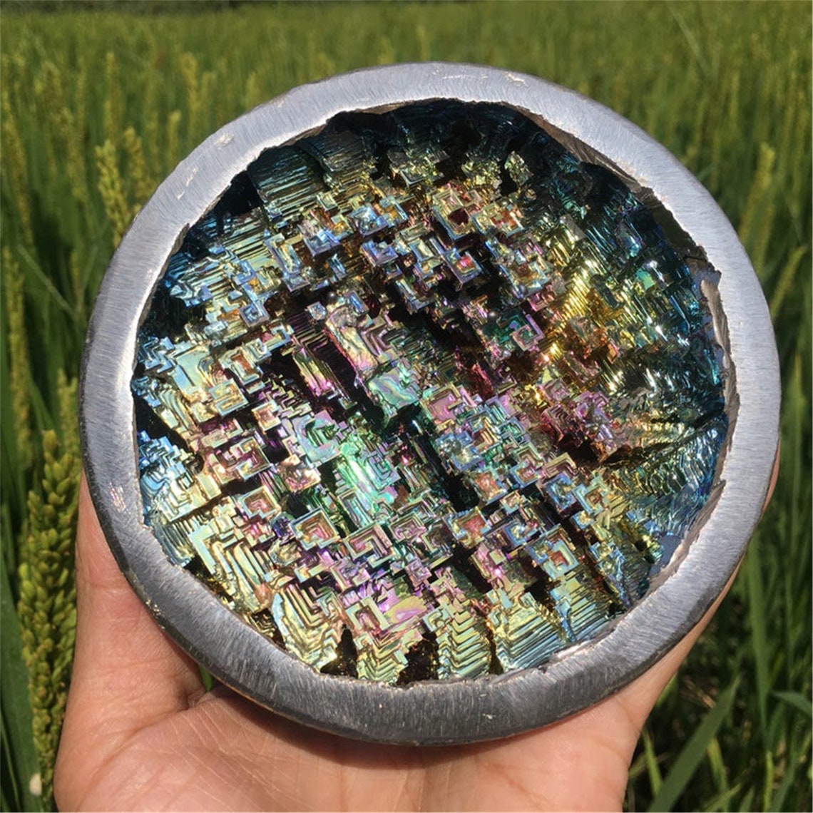 1PC Beautiful Bowl Rainbow Bismuth Specimencrystal Ore | Etsy