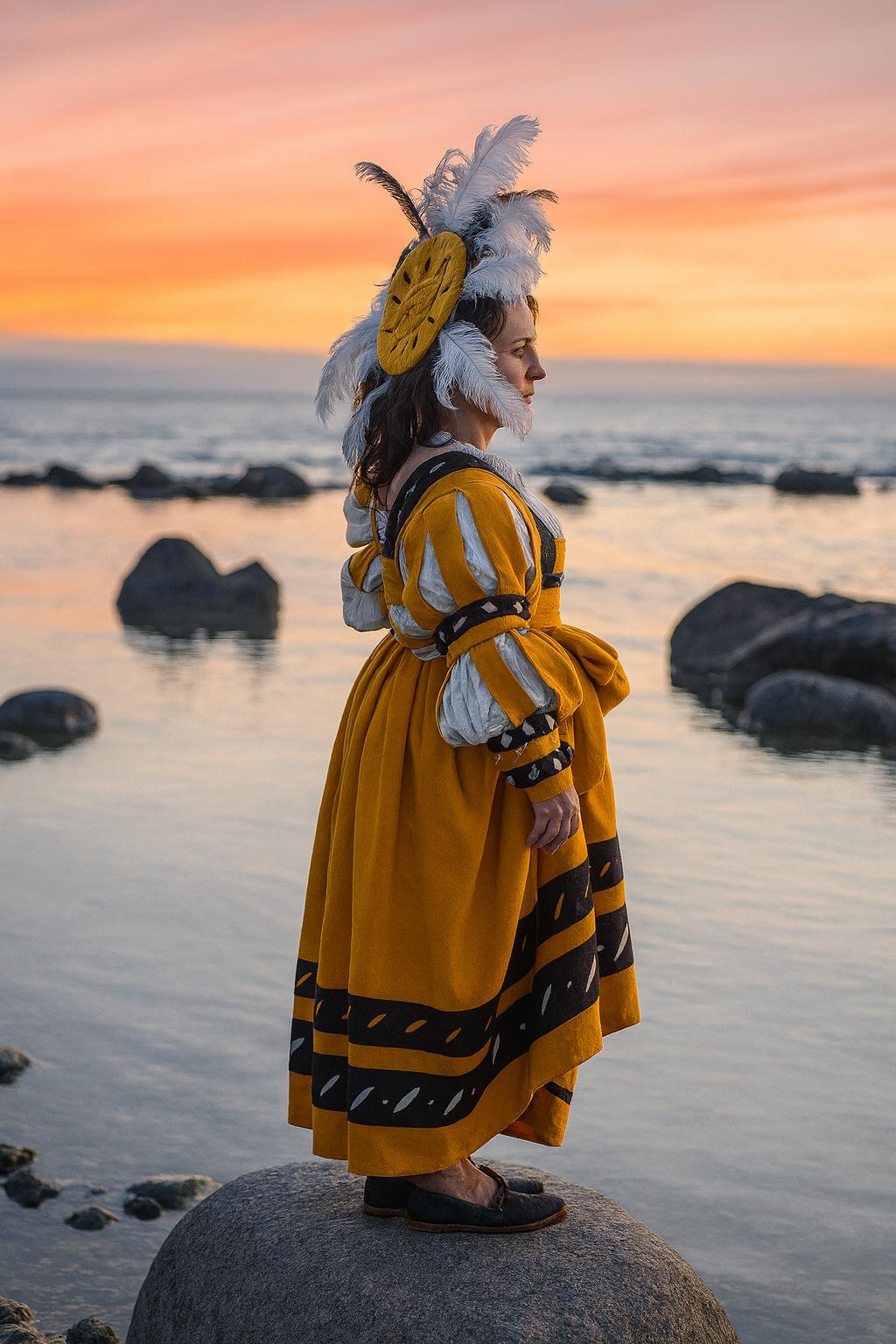 Landsknecht Woolen Gown, Renaissance Fair Dress, Women Medievals ...