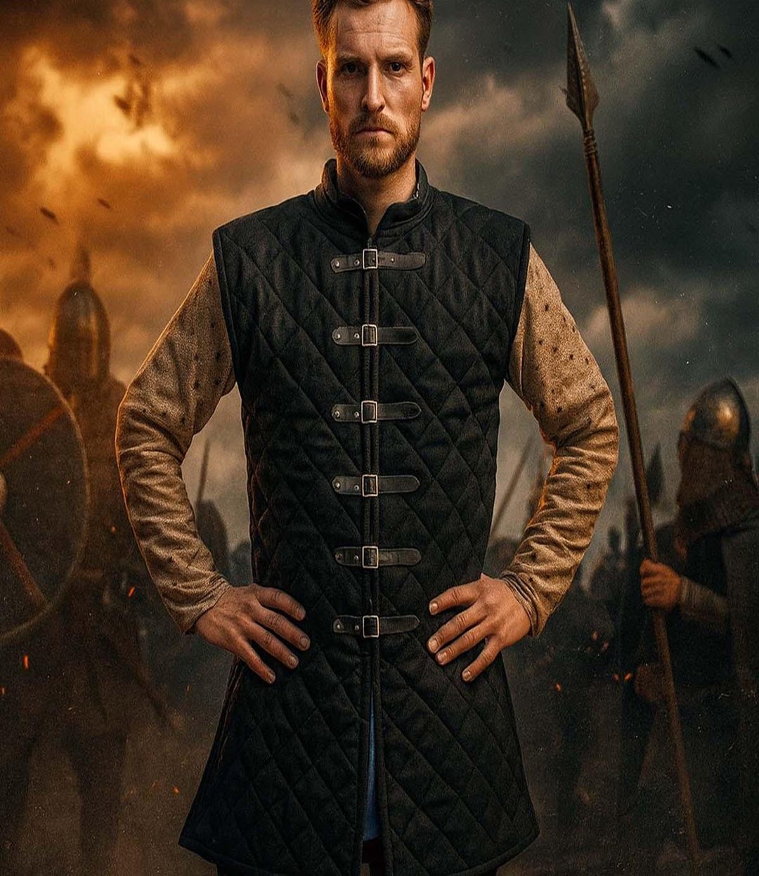 Gambeson, Renaissance Padded Armor, Renfair Outfit, Handmade Medievals ...