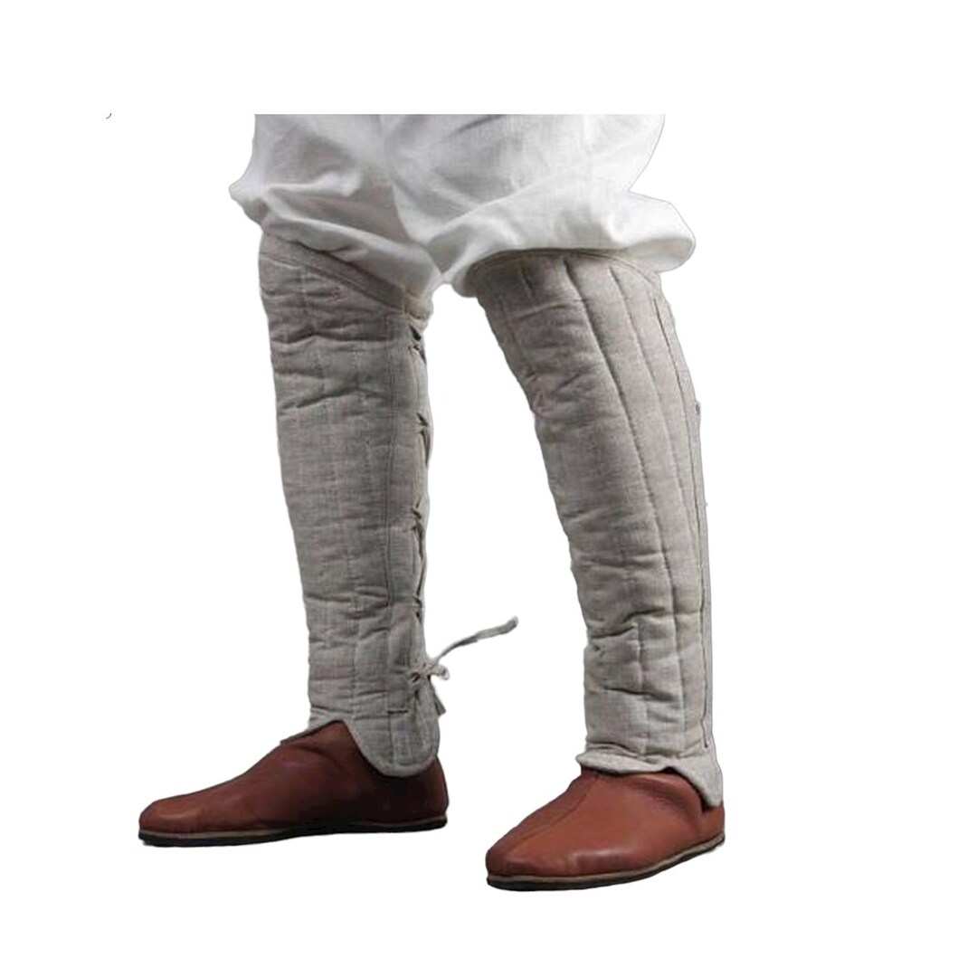 Medieval Leg Guard Cotton Fabric Thick Padded Medieval Renaissance ...