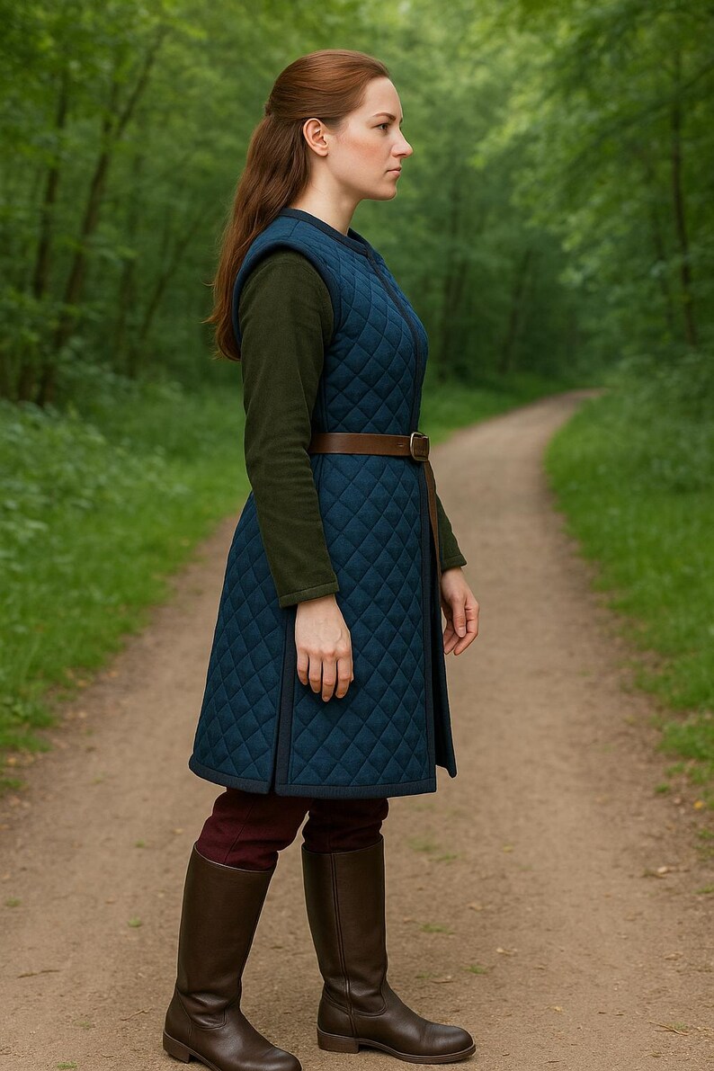 Female Quilted Gambeson, Knight Armor Protection Costume, Renaissance ...