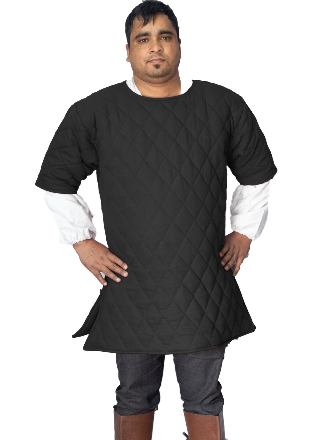 Medievals Gambeson Half Sleeve Half Length Jacket Costumes Jacket Sca ...