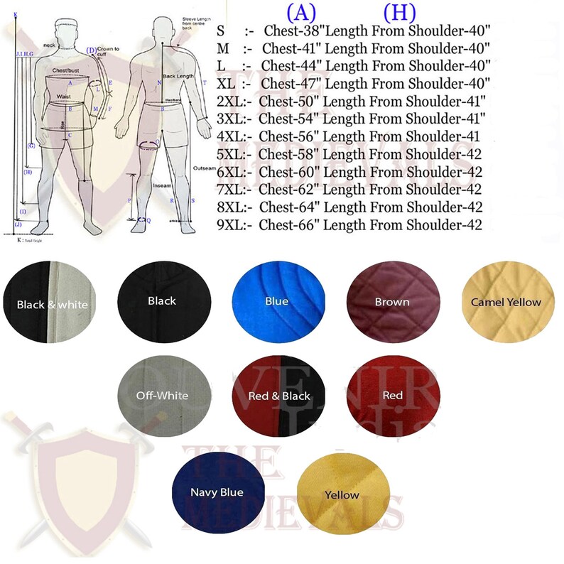 Medieval Knight Armor Costumes Dress VEST Gambeson Cotton Coat - Etsy