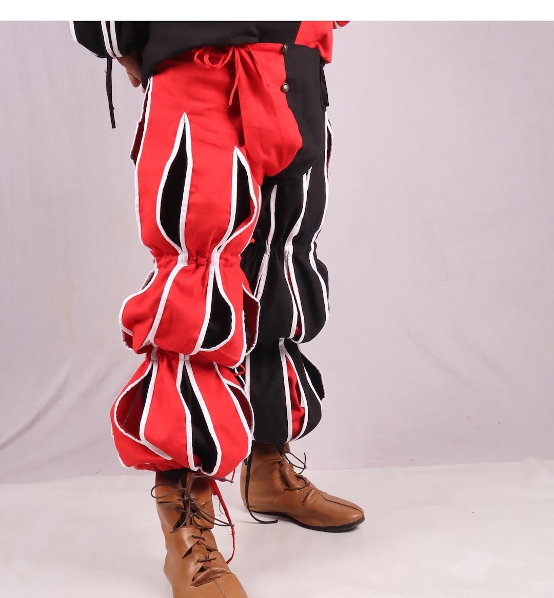 Medieval Pants, Renaissance Leggings With White Trimming for Men ...