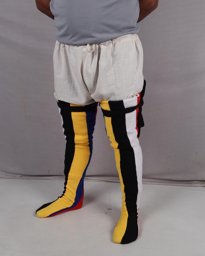 Landsknecht Renaissance Thigh Length Socks, Medievals Stumpfe, Woolen ...