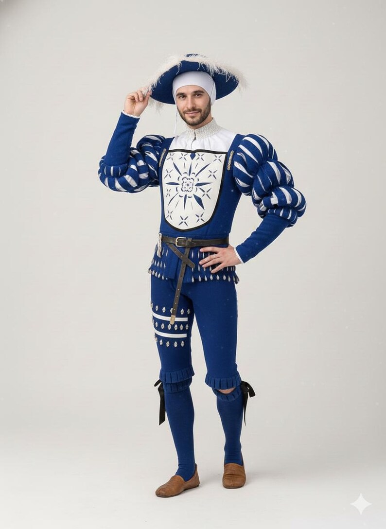 Renaissance Woolen Costume for Men, Landsknecht-wamshemd & Hosen ...