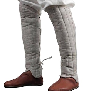Padded Cotton Medieval Leg Guard: Renaissance Costume Armor - Etsy