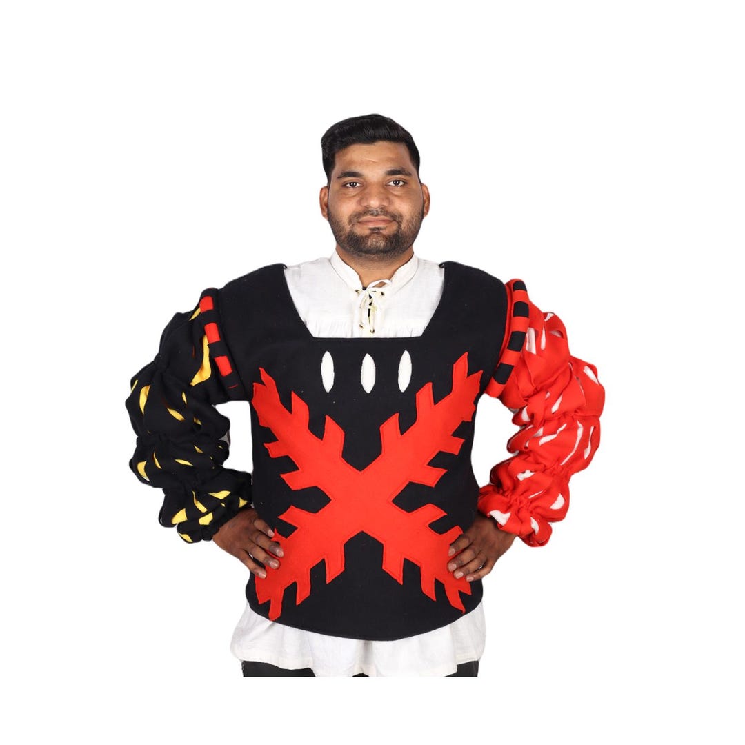 Landsknecht Renaissance Doublet Cosplay and Theme Party Woolen Dress ...