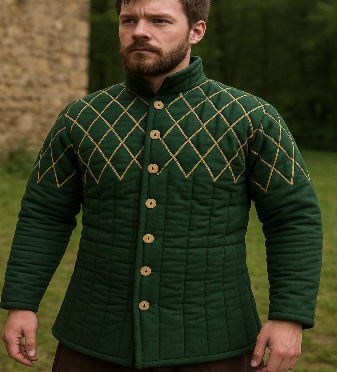 Half Length Knight Armor Gambeson, Medievals Gambeson, Quilted Clothing ...