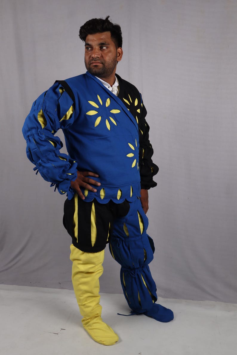 Landsknecht Costume, Men Renaissance Doublet Shirt & Hosen, Medieval ...