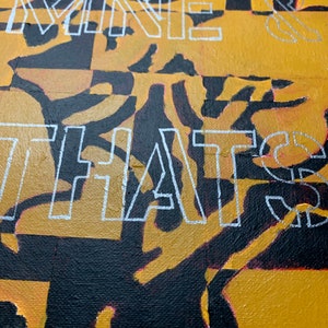 Word Painting, Abstract Word Painting, 11x14 Inch Abstract Painting ...