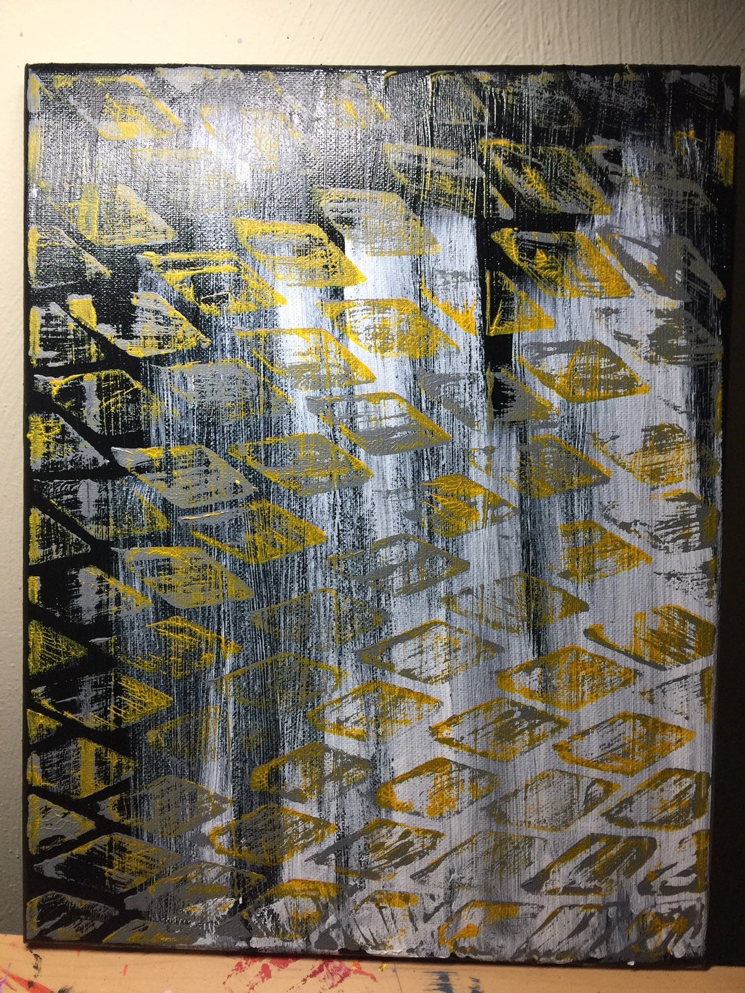 Diamond Pattern Art, Abstract Art, Original Abstract Art, Unframed ...