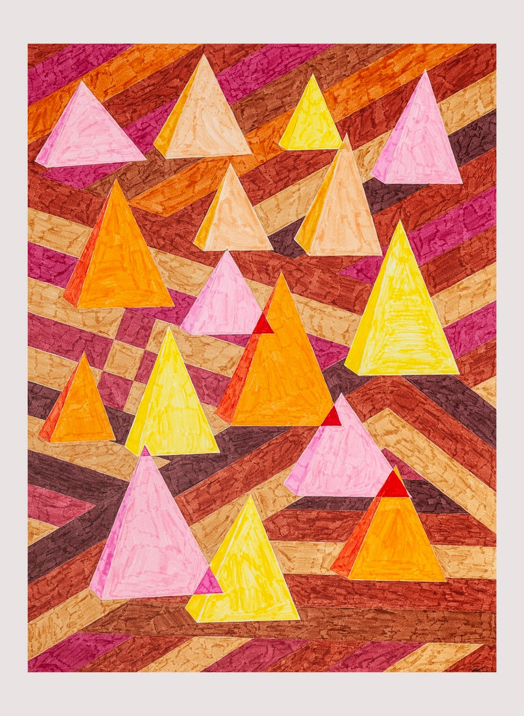 Geometric Abstract Art, Original Abstract Art, Mixed Media Art ...