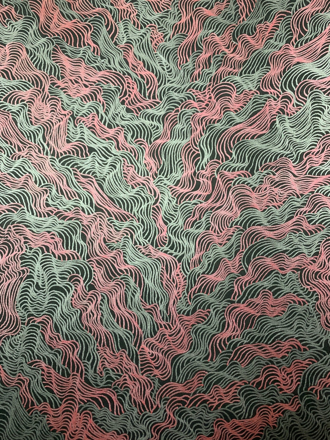 Pink and Gray Metallic Infinity Lines, Metallic Line Drawing on 11x14 ...