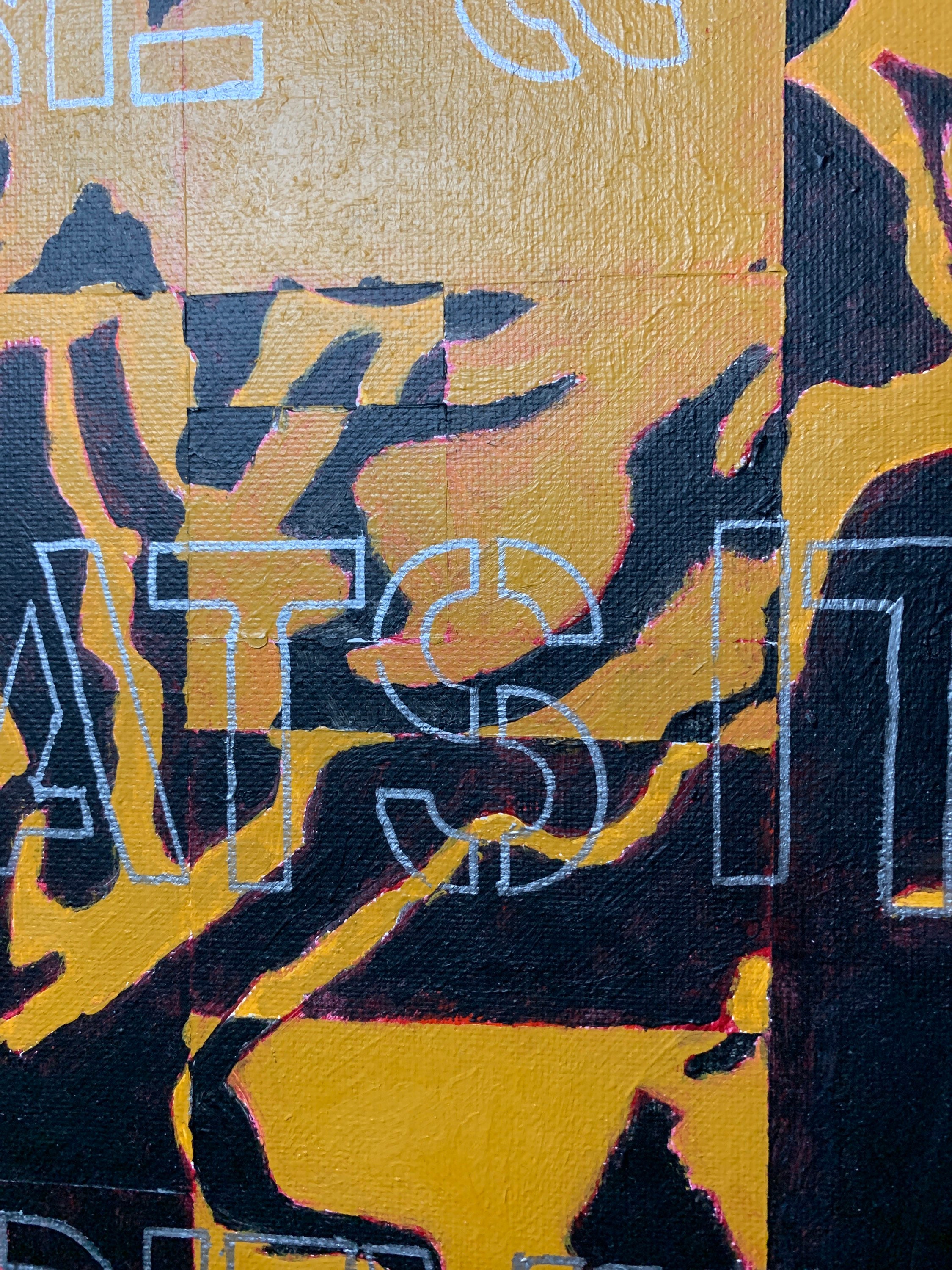 Word Painting, Abstract Word Painting, 11x14 Inch Abstract Painting ...