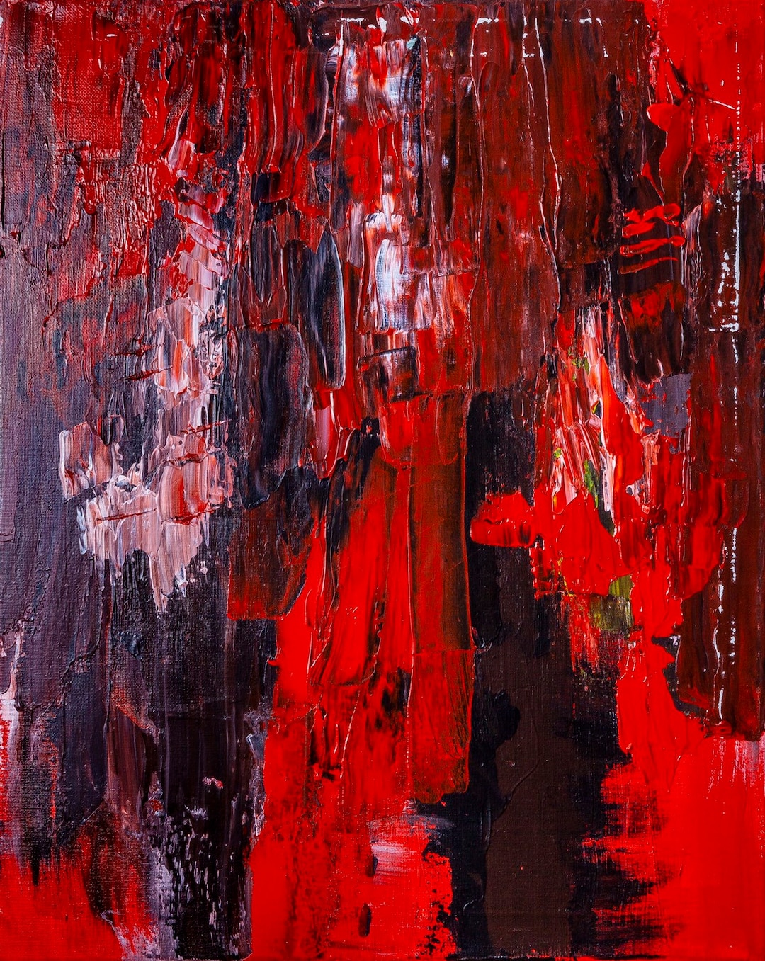 Black White and Red Abstract Art Original Art Red Abstract - Etsy